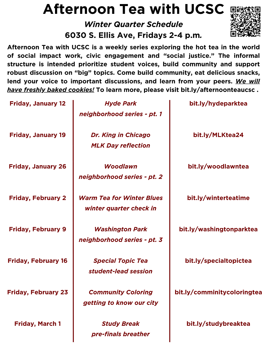 Afternoon Tea with UCSC | University Community Service Center